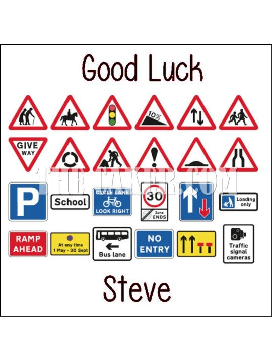 Highway Code Road Signs Edible Icing Cake Topper – the caker online