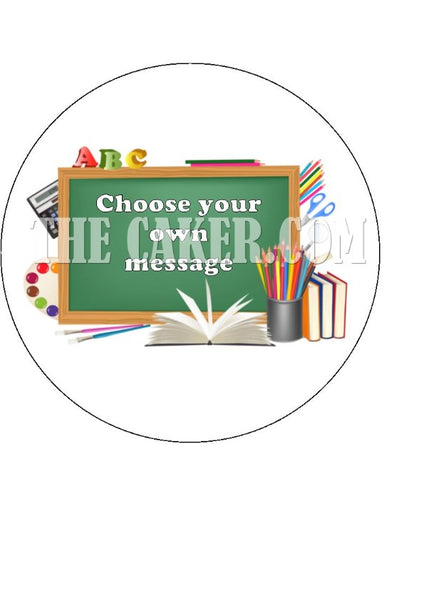 School Theme Edible Icing Cake Topper – the caker online