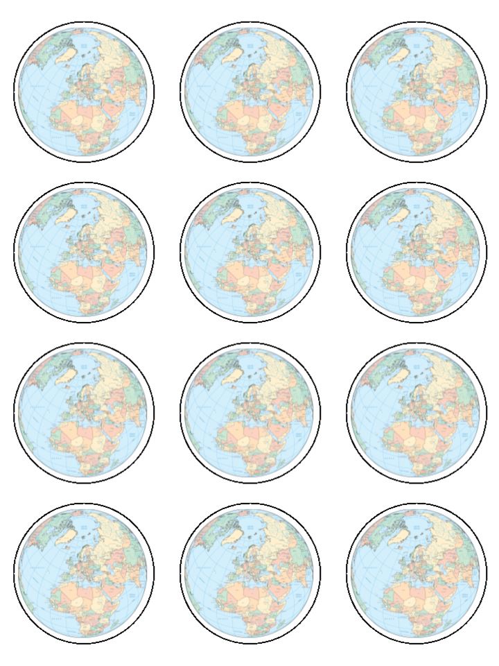 Planet Earth Edible Icing Cake Topper 01 – the caker online