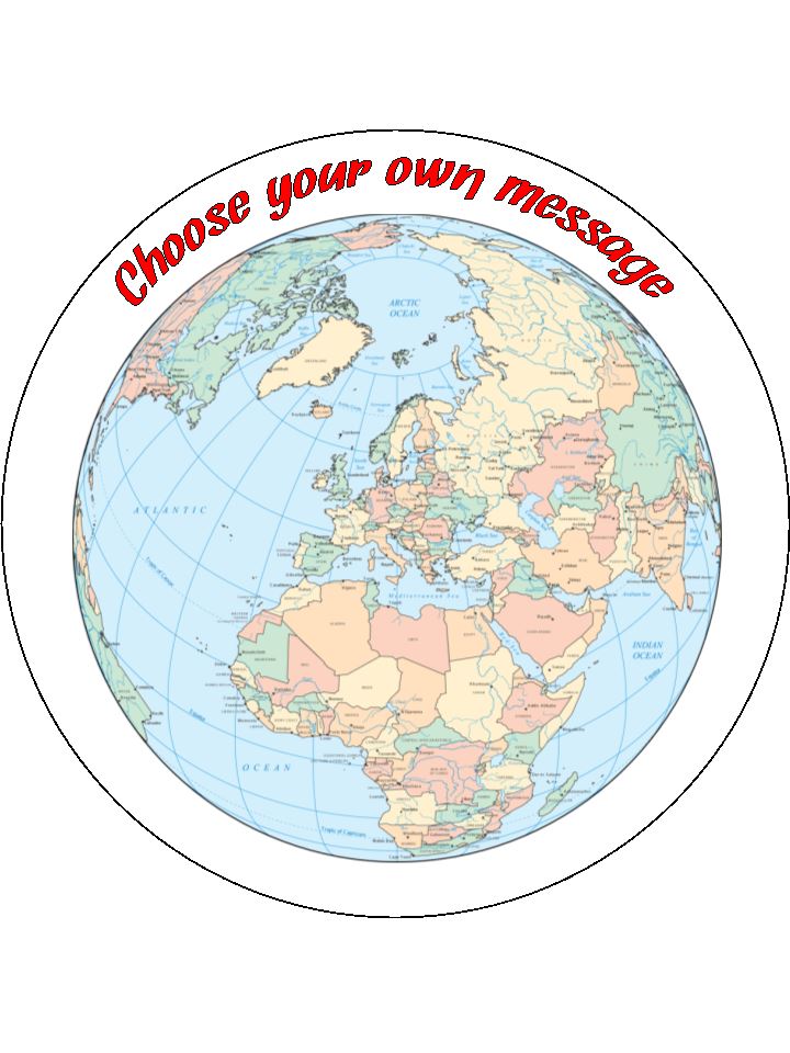 Planet Earth Edible Icing Cake Topper 01 – the caker online