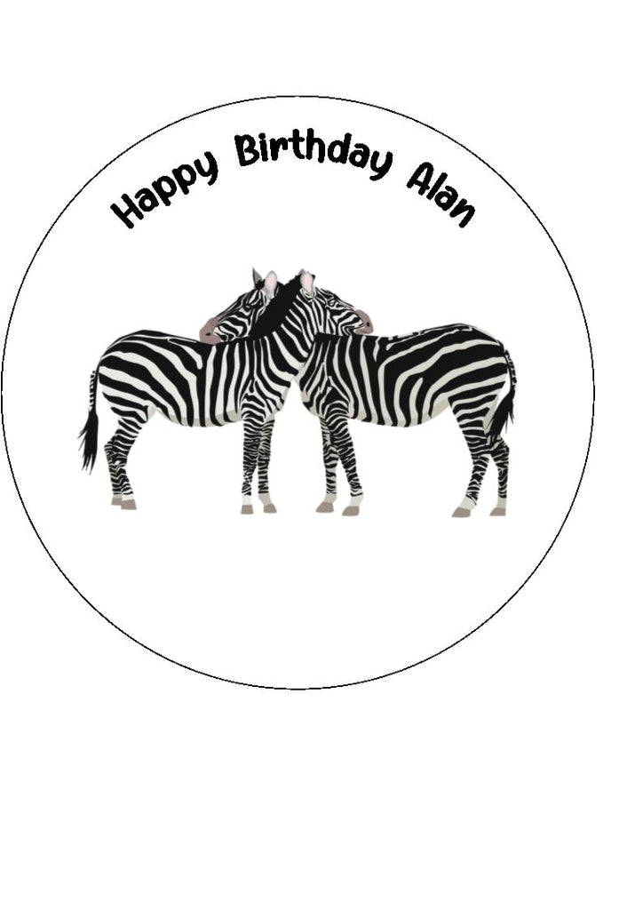 Zebra Edible Icing Cake Topper 02 – the caker online
