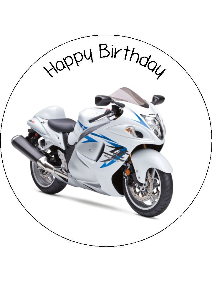 Suzuki Hayabusa Motorbike Edible Icing Cake Topper – the caker online